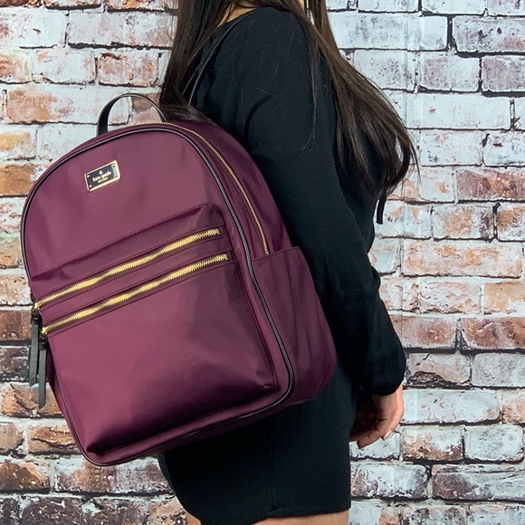 kate spade | Bags | Nwt Kate Spade Bradley Deep Plum Backpack | Poshmark